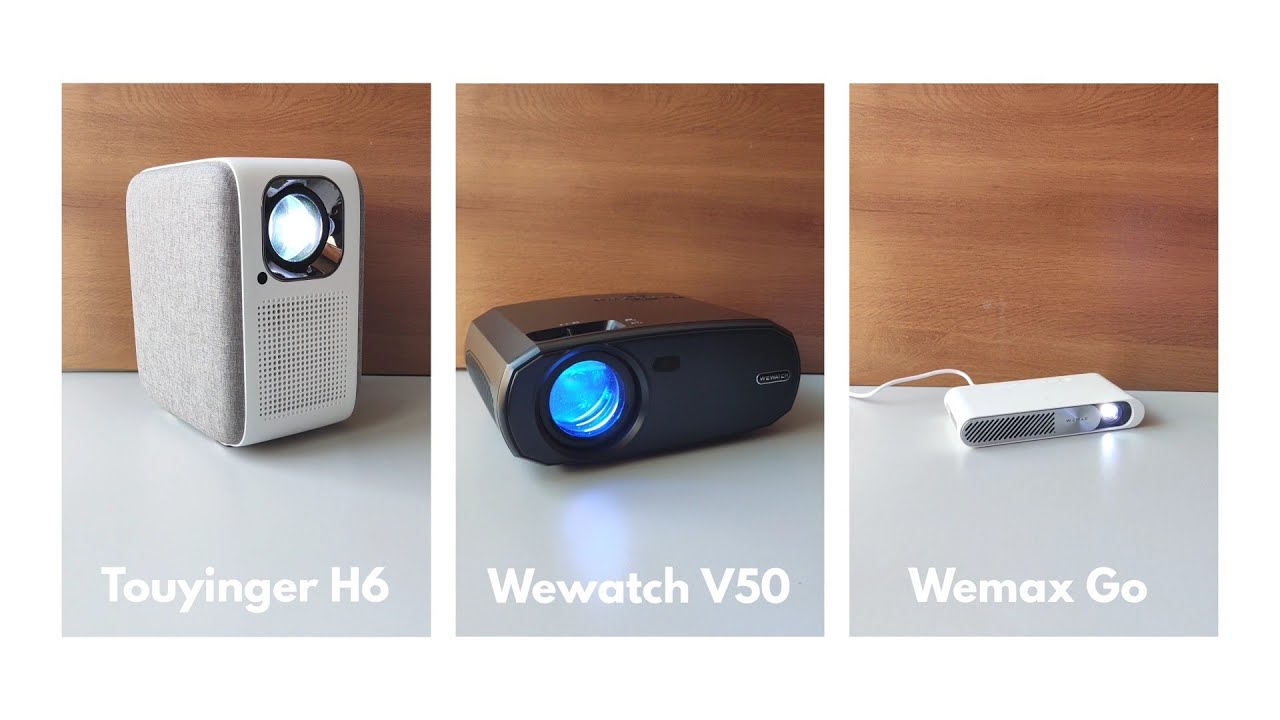 Touyinger H6 + Wewatch V50 + Wemax Go 300: Demonstração de projetores ...