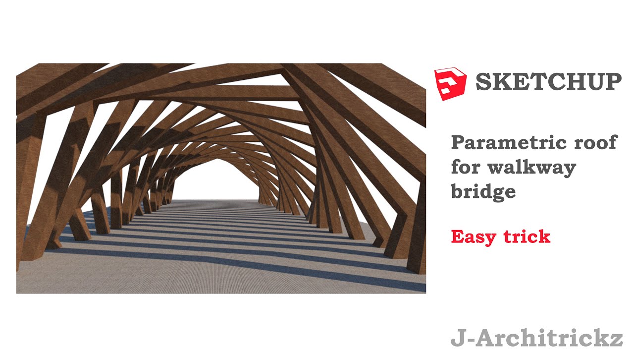 Parametric roof for walkway bridge - Memory copy plugin - YouTube