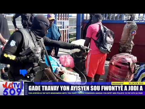 Gad travay Yon Ayisyèn sou fwontyè a!!.Dam sa soti Sendomeng ak yon bifèt plen ak Pwodui ...