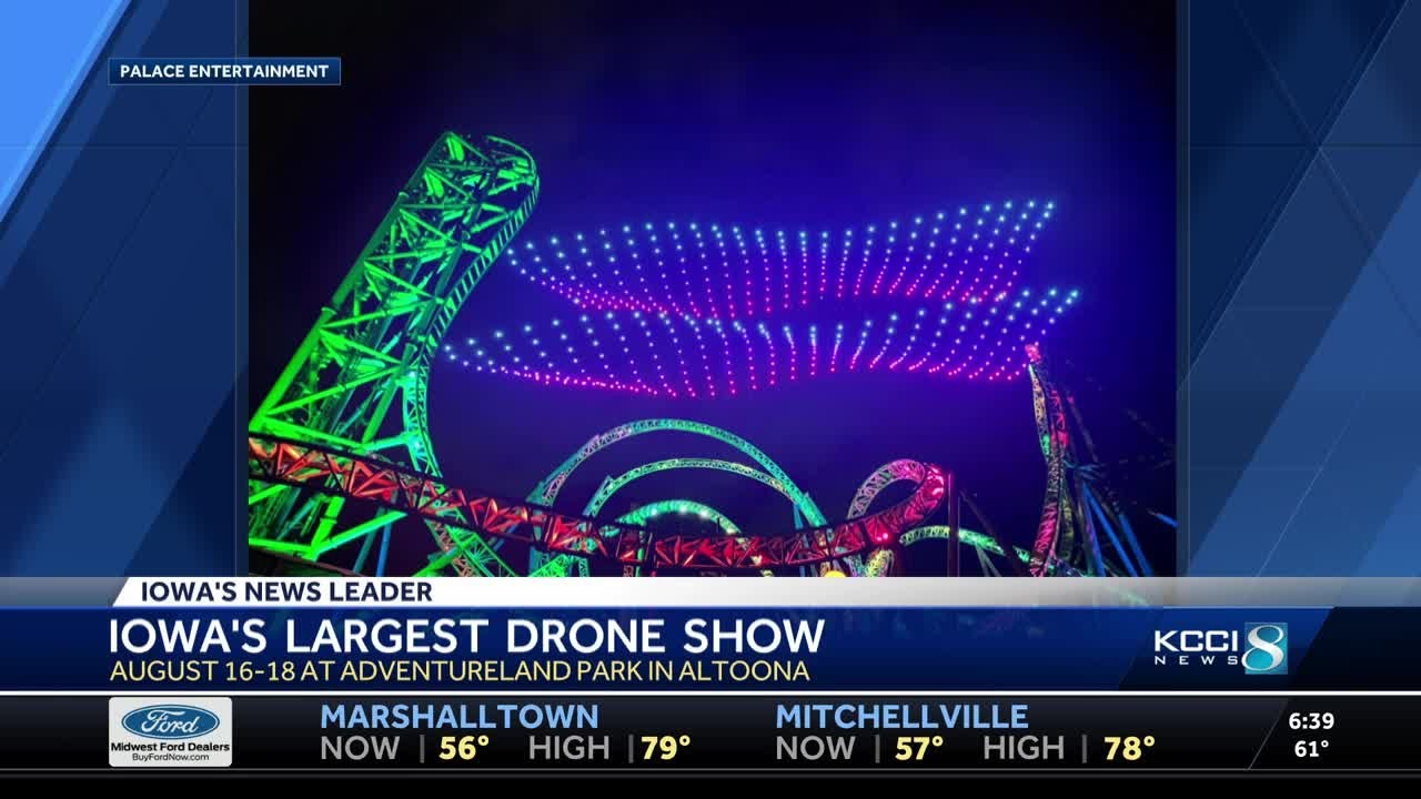 Iowa's largest drone show coming to Adventureland this month - YouTube