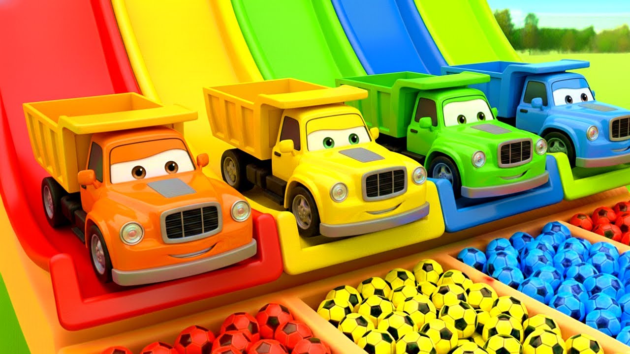 Learn Colors with Colorful Farm Tractors | For Toddlers - YouTube