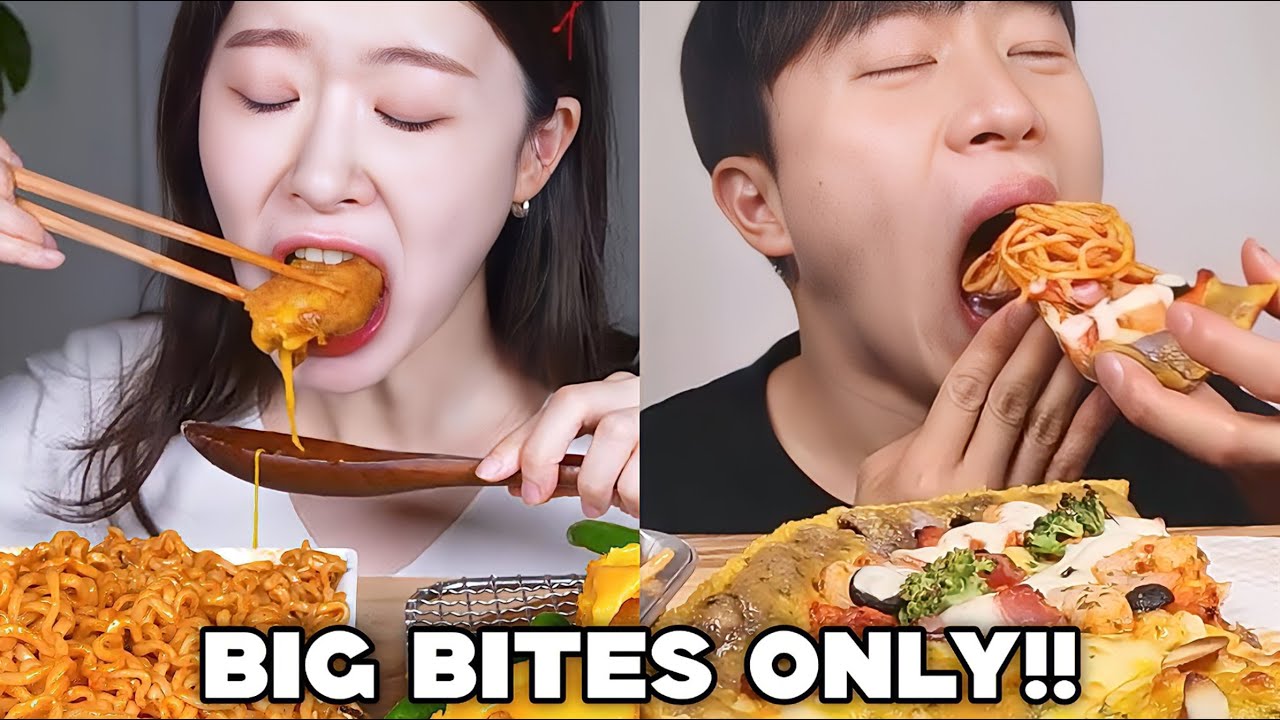 ASMR EATING FOODS ONLY WITH BIG BITES‼️ - YouTube
