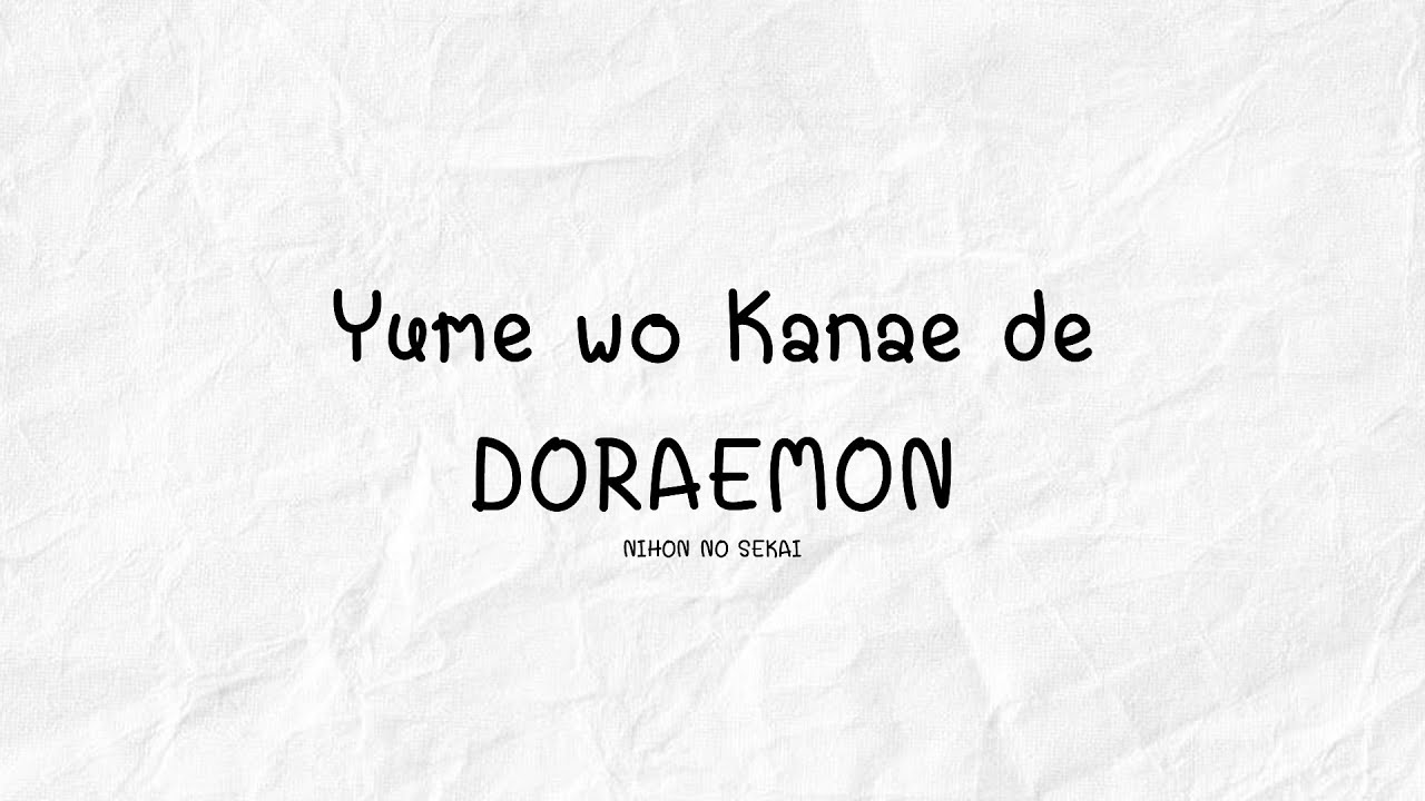 [SUBTHAI] Yume wo Kanae de DORAEMON - MAO#japanesesong #mao #subthai # ...