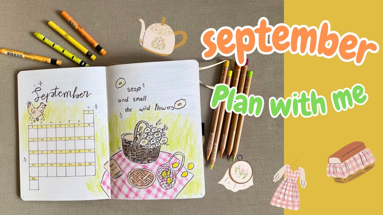 september Plan With Me | Cottagecore Cozy Theme - YouTube