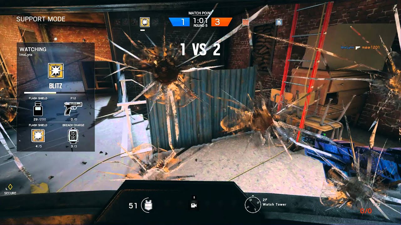 Rainbow Six Siege 1 vs 5 clutch ImxLynx - YouTube
