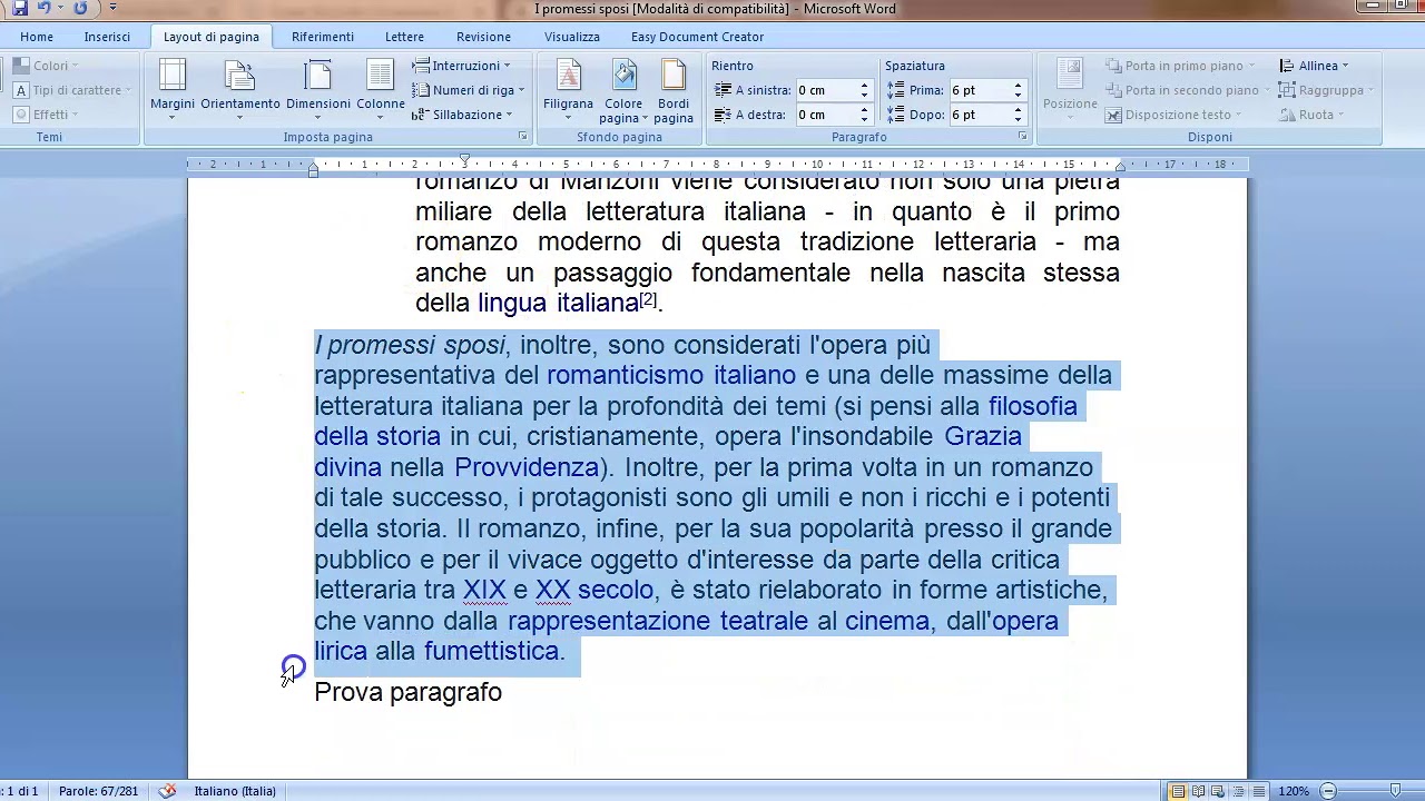 Guida al Word. Formattazione Paragrafo : Rientri e spaziatura - YouTube