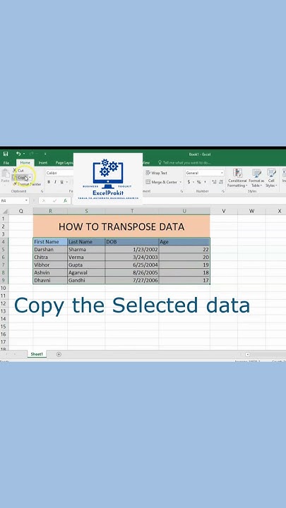 How to Transpose Data in Excel Convert Vertical to Horizontal & Vice Versa Easily! #excel - YouTube