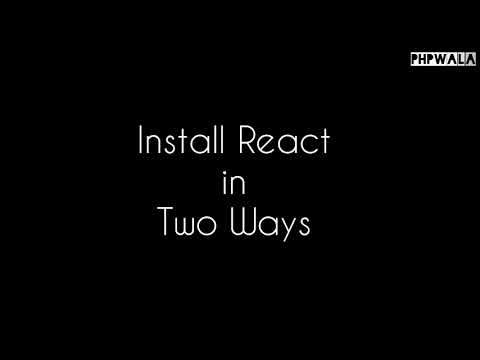 Ways to install ReactJS #1:- Using the npm command. #2:- Using the create-react-app command ...