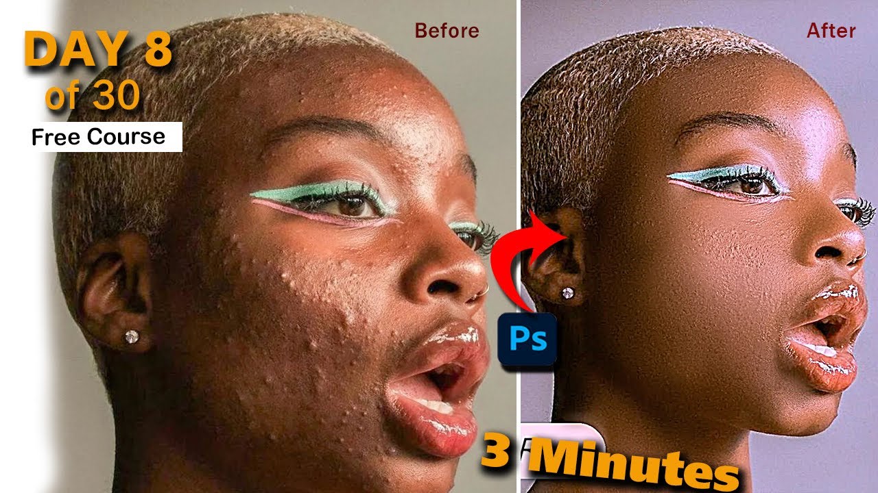 RAW and ROUGH Skin Retouch with color Adjustments - YouTube