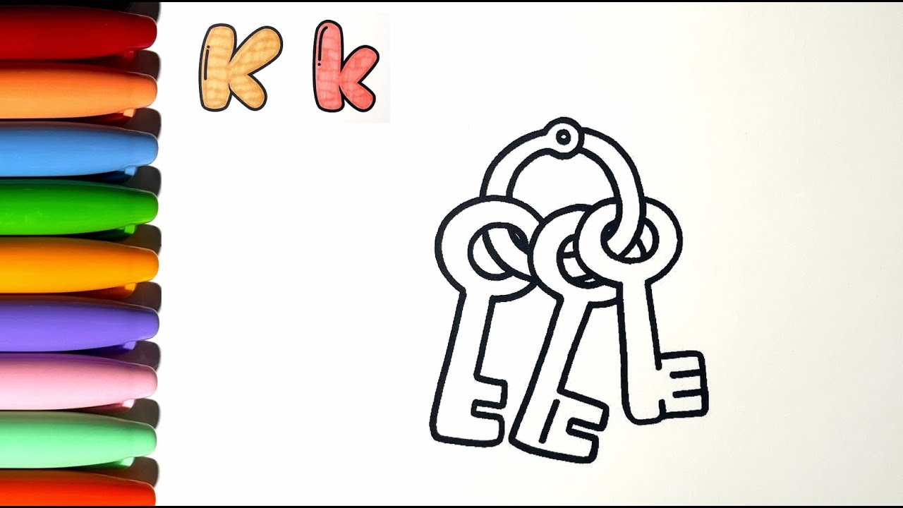 Art for Babies & Kids - Learning Letters - Phonics Alphabet - K Keys ...