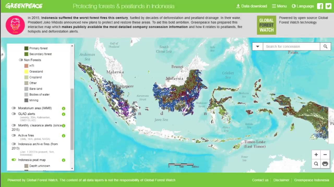 'Kepo Hutan' interactive Indonesian forests map demonstration - YouTube