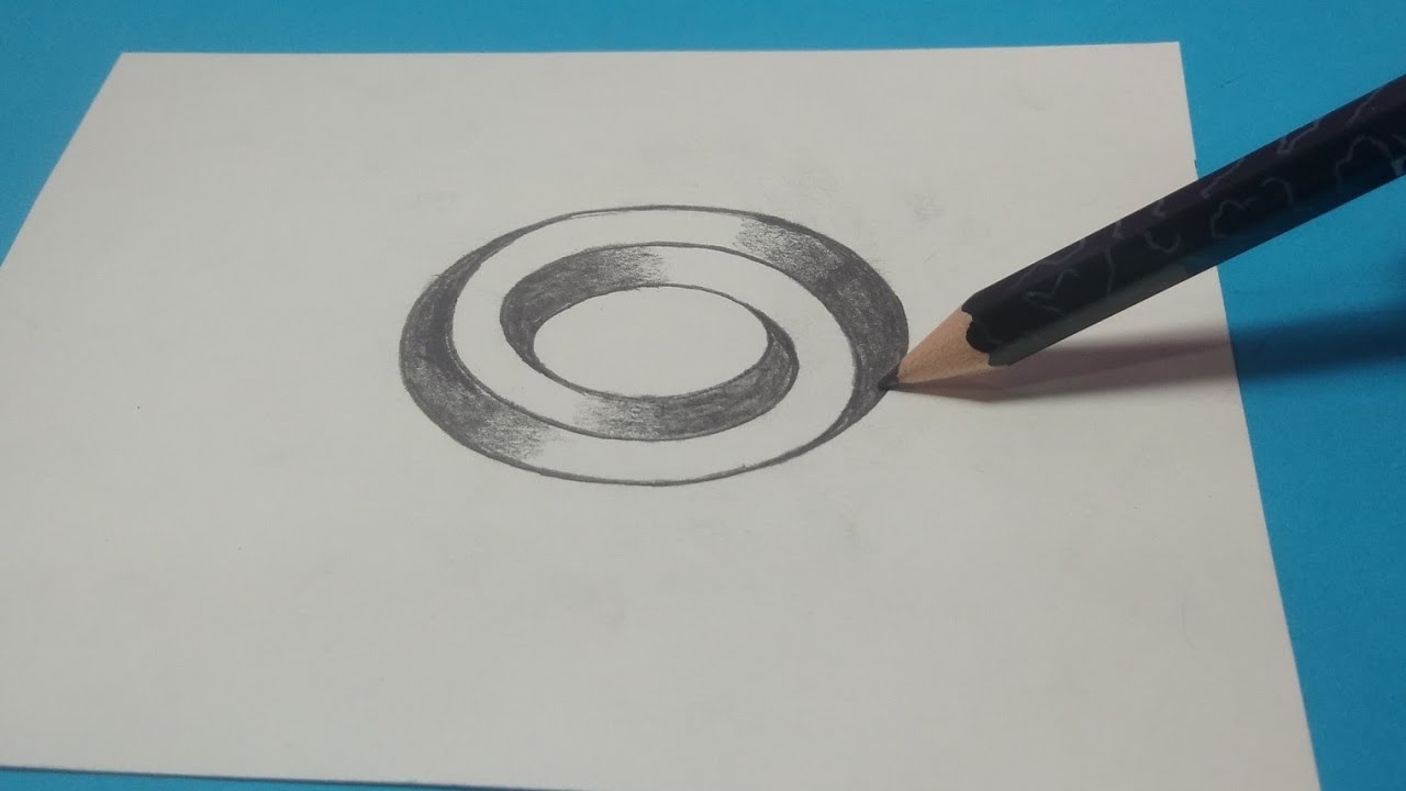Very Easy|| How To Drawing Optical Illusions !! Impossible Oval Draw ...