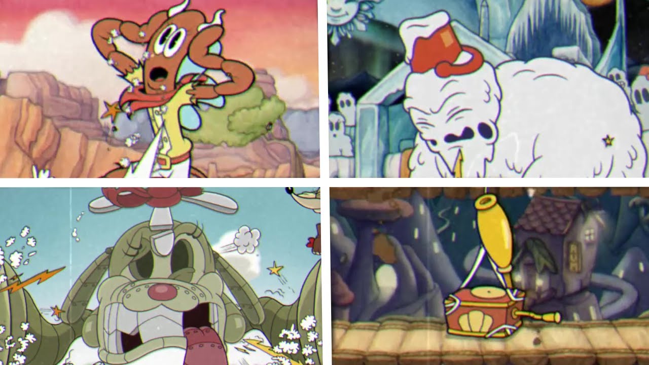 Cuphead DLC - All Simple Knockout Animations - YouTube