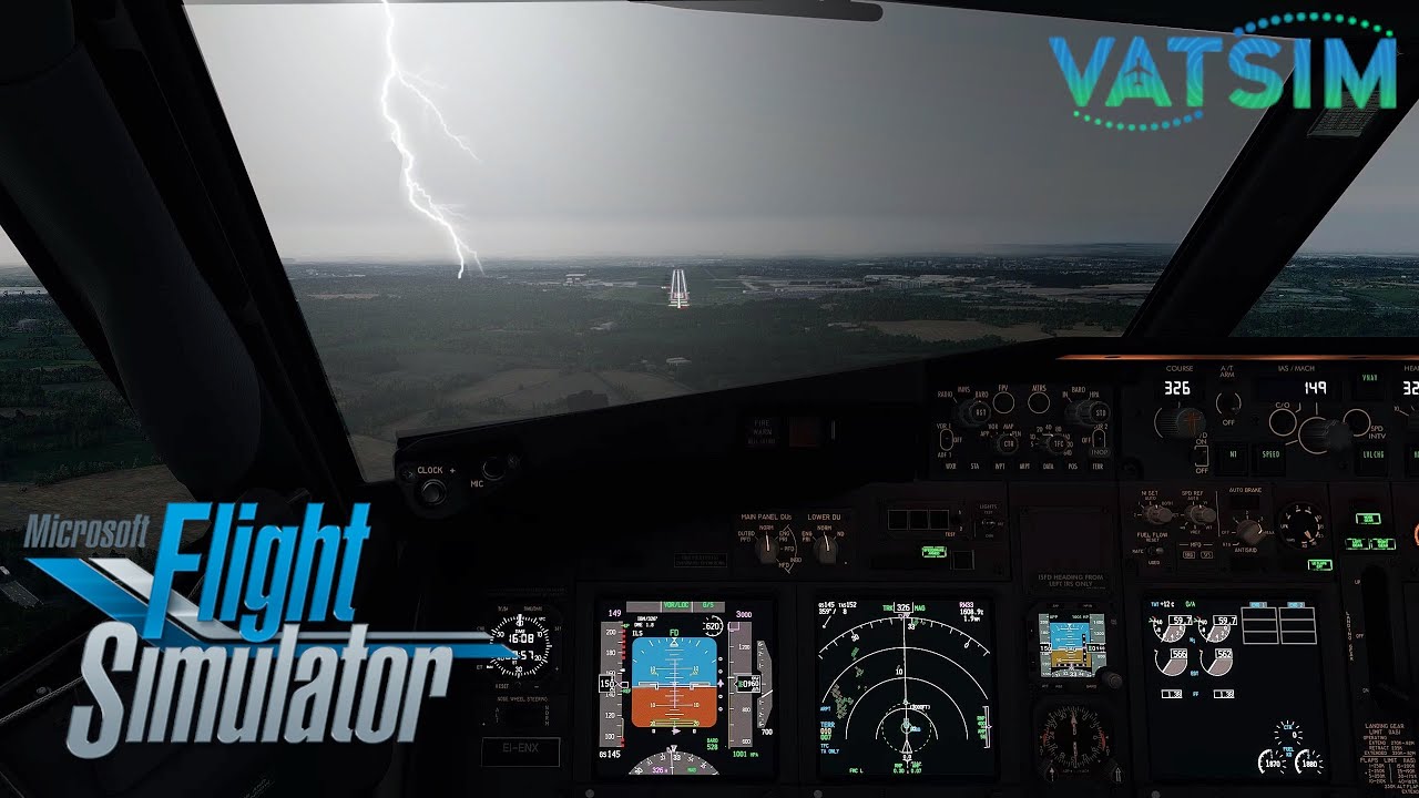 Scary approach with thunderstorms into Birmingham on VATSIM | PMDG B738 ...