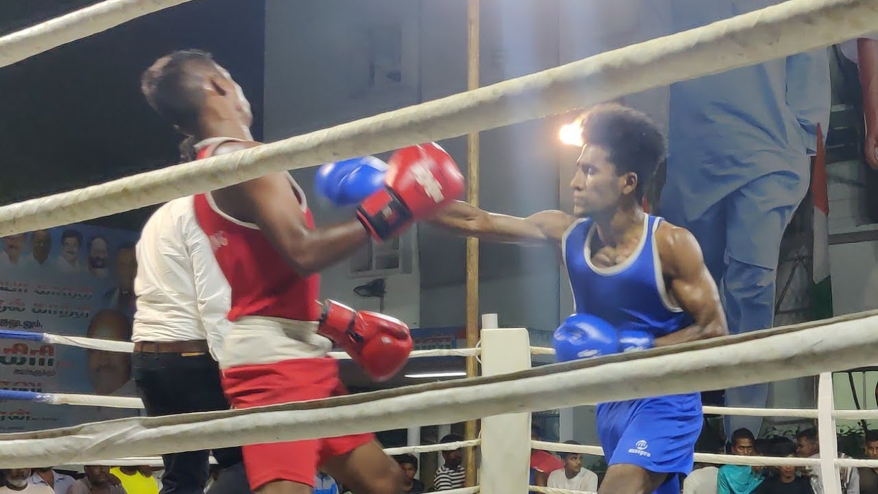 Open State Boxing Championship | 🟦S. Ganesh Raj Boxing match T.Knock ...