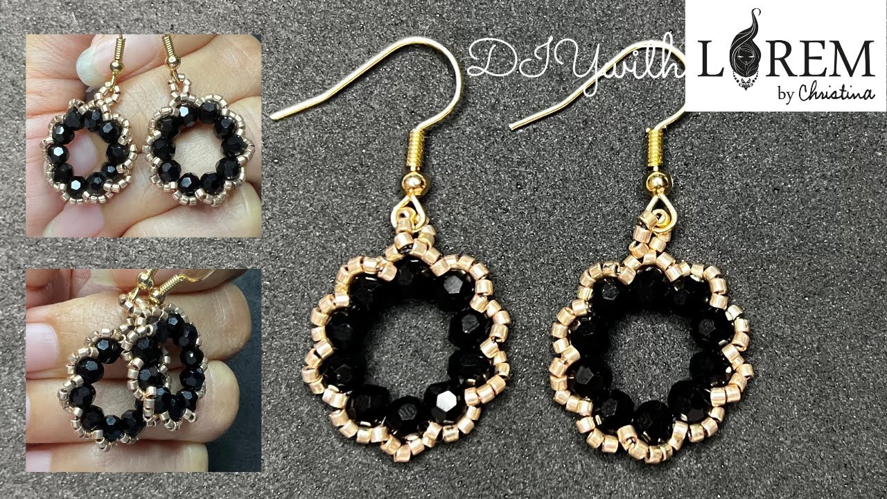 Beaded Earrings Tutorial For Beginner | Simple Beaded Earrings Tutorial ...