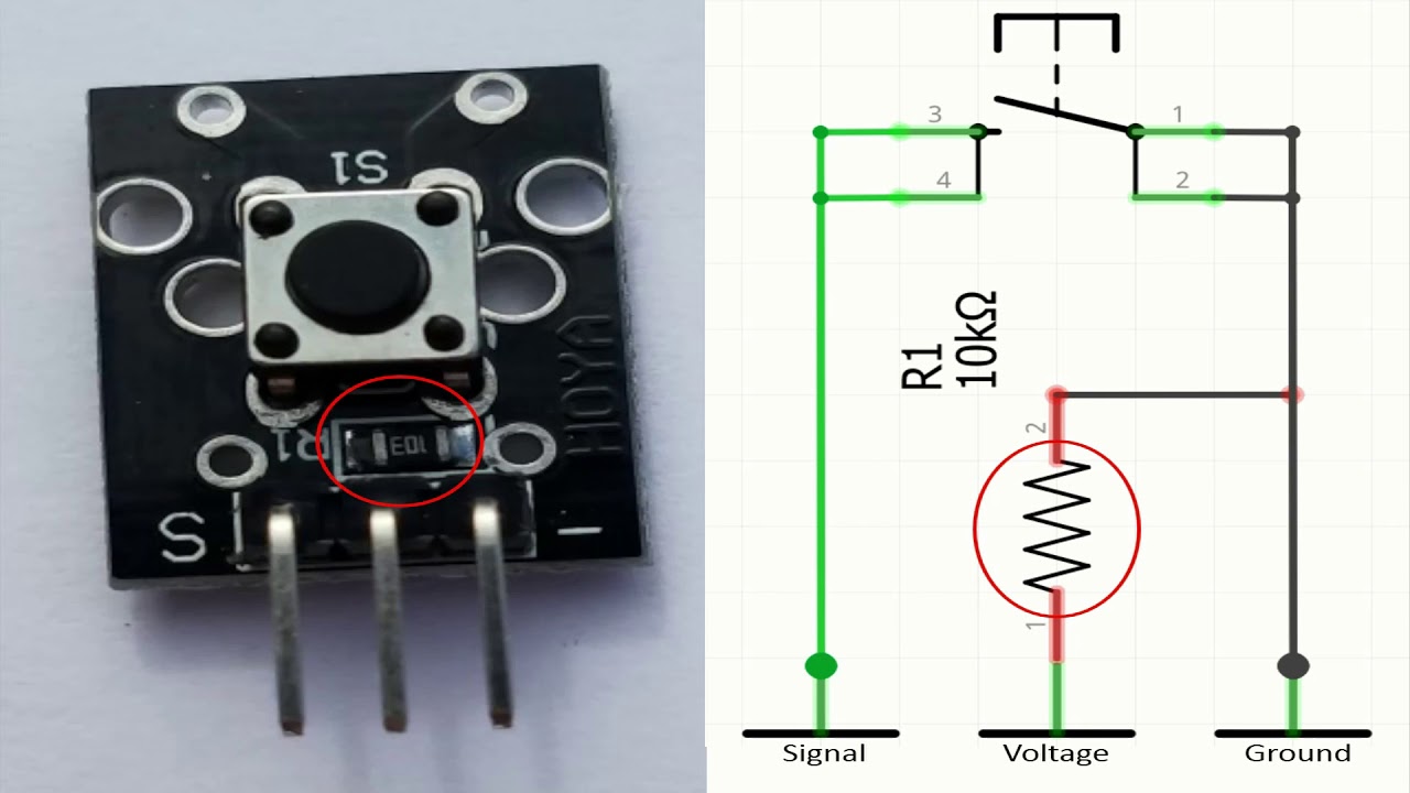 KY-004 Button Switch Module - YouTube