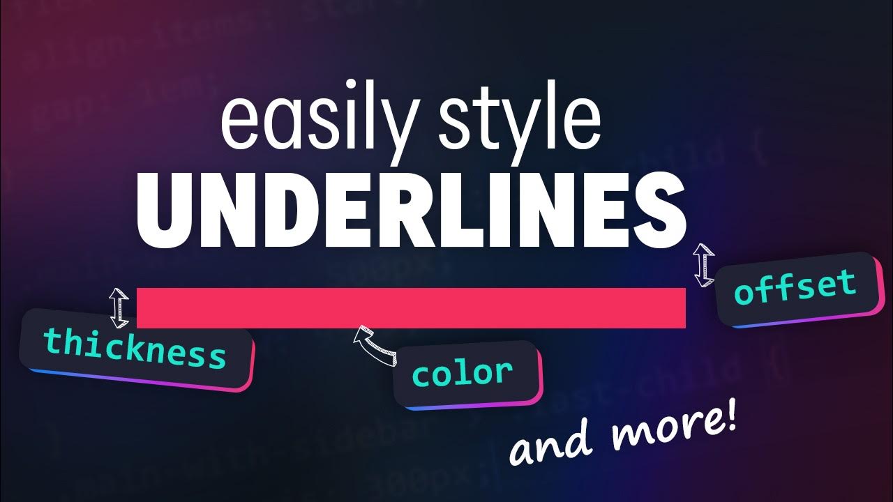 Most people have no idea you can style underlines like this - YouTube
