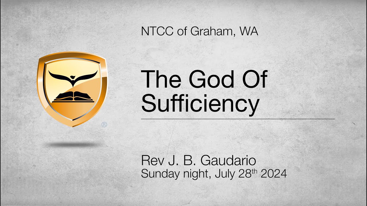 The God Of Sufficiency | 2 Corinthians 3:5 | Rev. J. B. Gaudario - YouTube