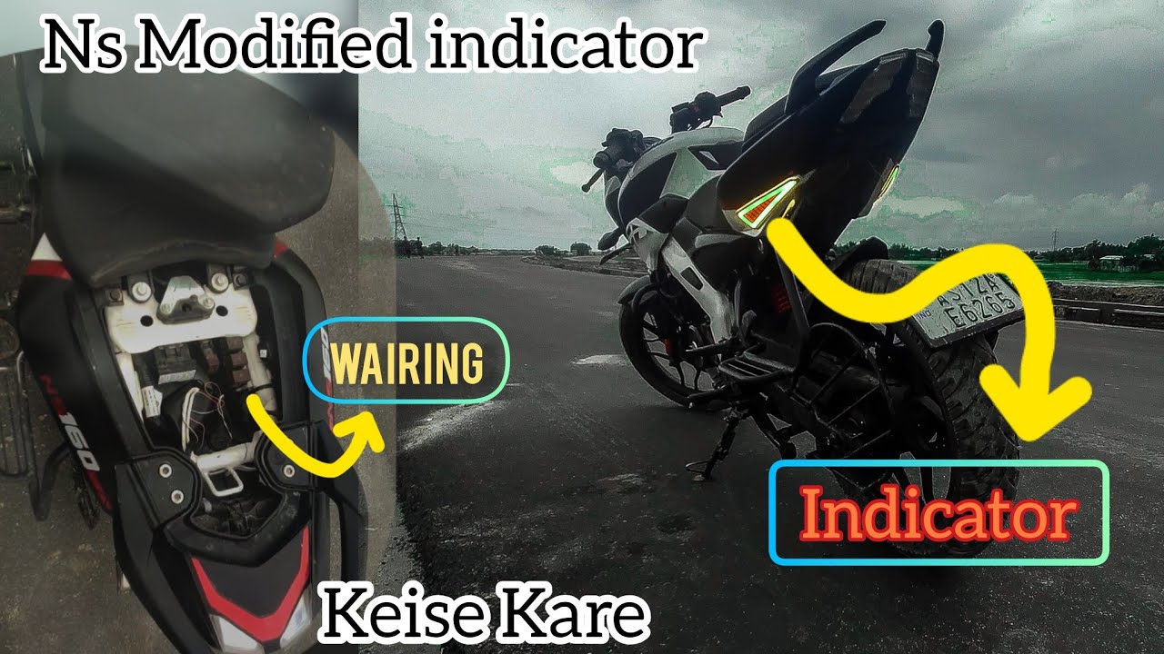 Install drl indicator lights NS 160 bike ghar mein - YouTube