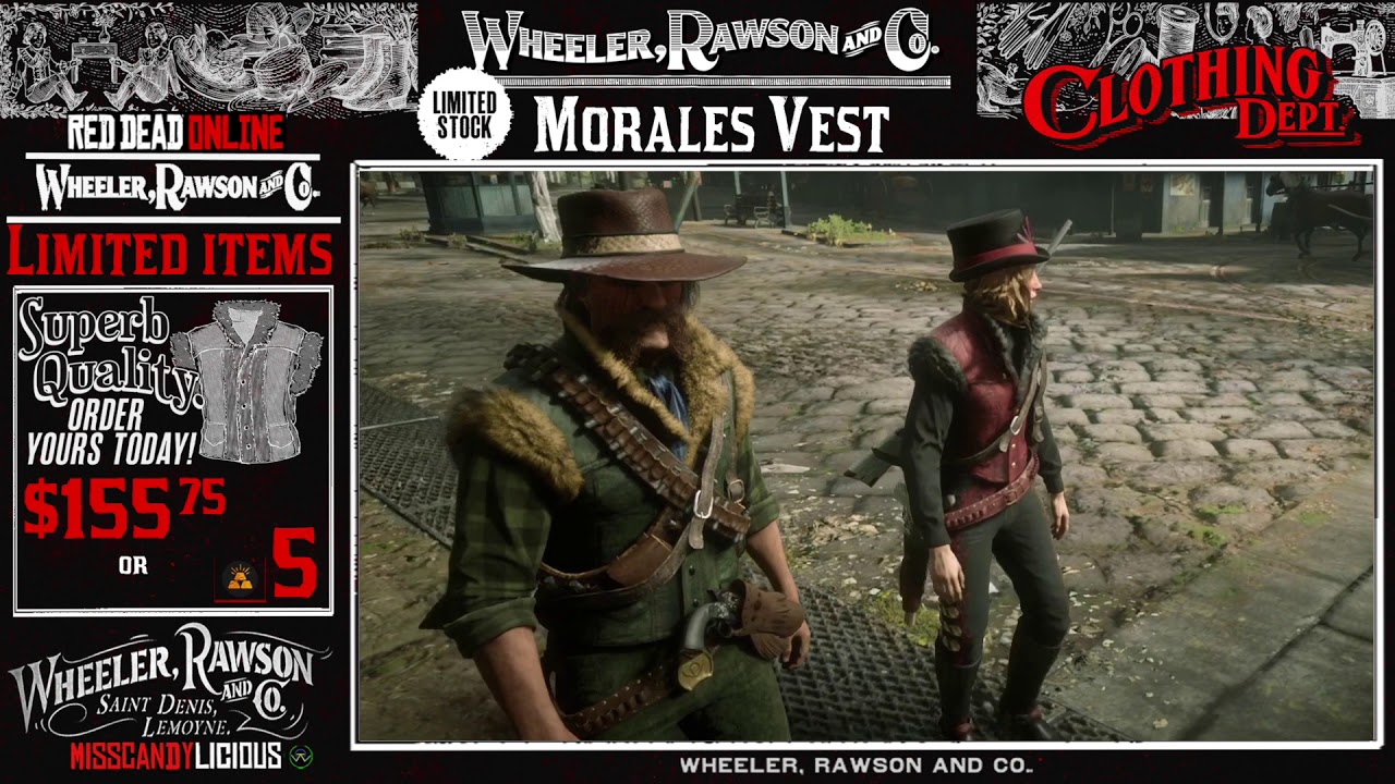 Red Dead Online Limited items - MORALES VEST - YouTube