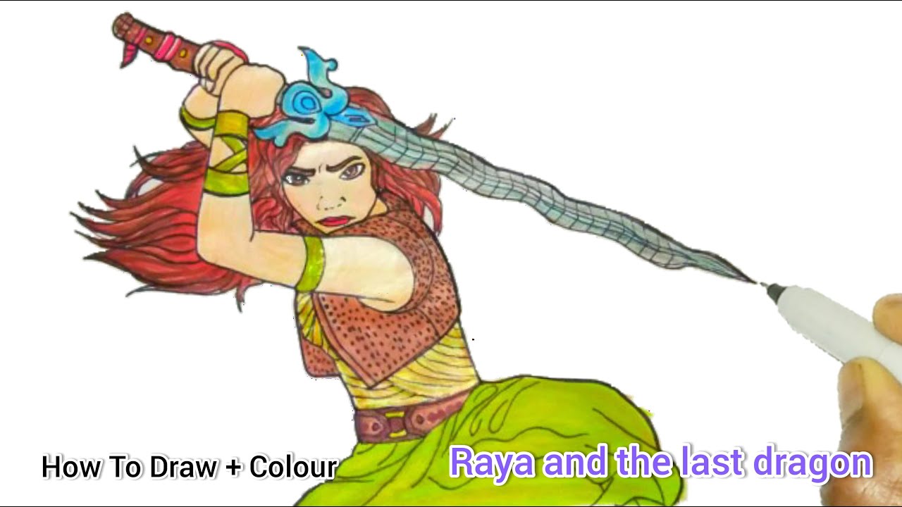 How To Draw Raya From Raya And The Last Dragon Movie 🎥 | Disney ...