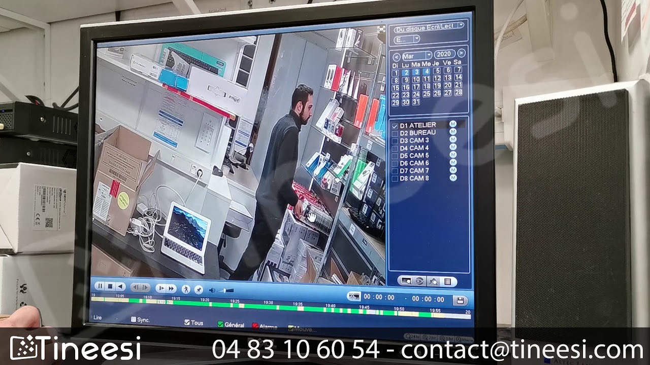 Tineesi - Vidéo Surveillance - recherche d'enregistrements NVR V3 - YouTube