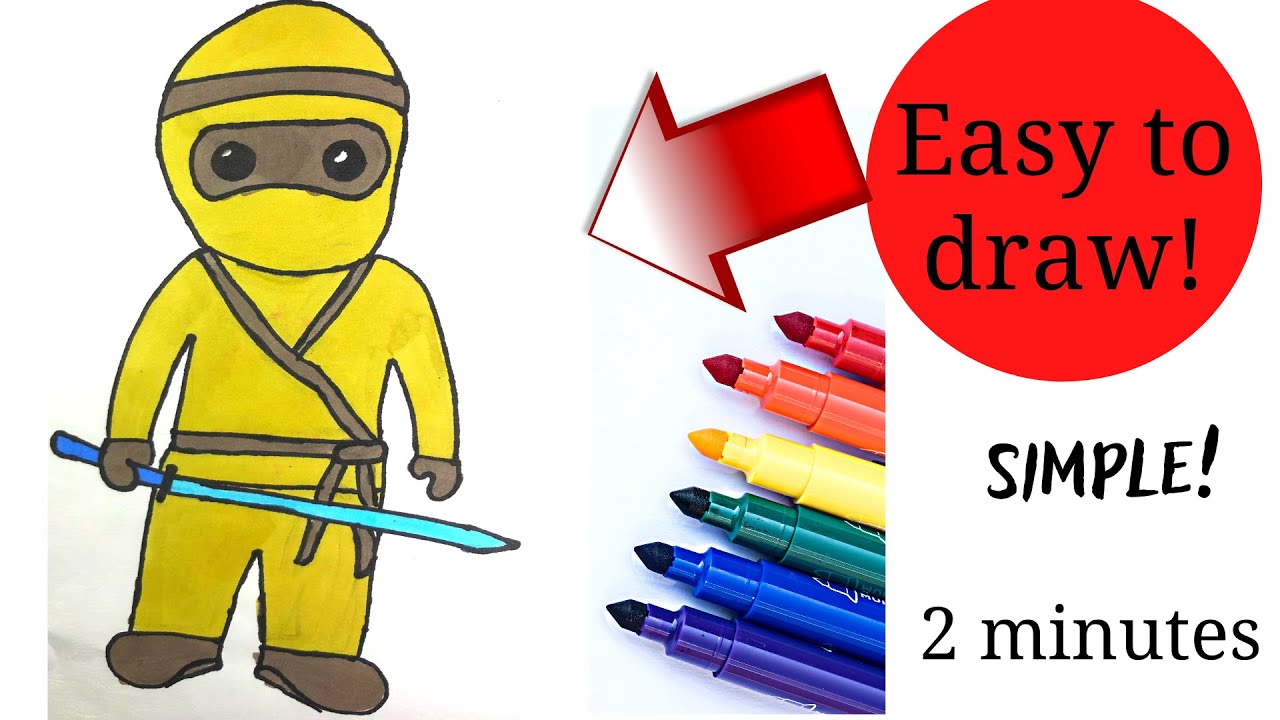 How to draw a ninja - DRAWING NINJA easy Step by step - YouTube