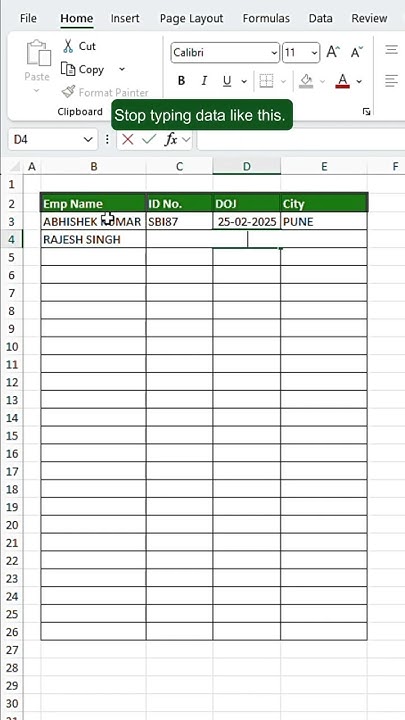 Enter Data in Excel Like a Pro 💼 | Excel Tips for Smarter Work #spreadsheetmagic #exceltips # ...