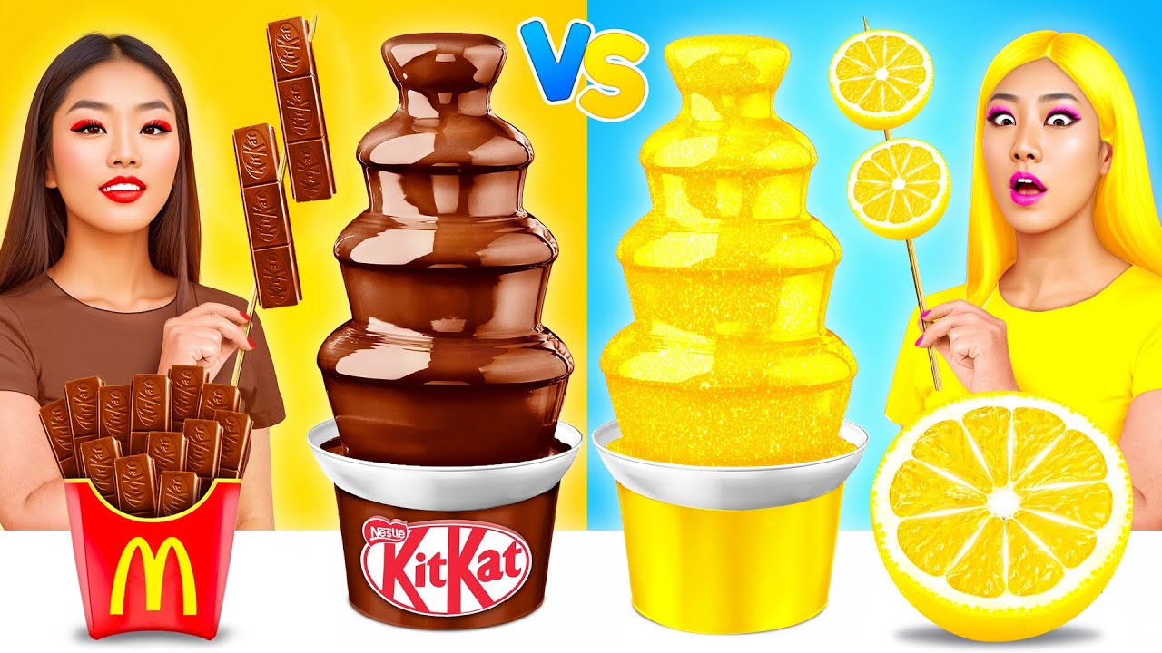 Chocolate Fountain Fondue Challenge | Funny Food Challenges by Toon ...