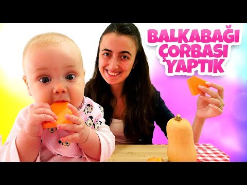Anne Vlog. Sevcan Derin'e öğle yemeği için bal kabağı çorbası yapıyor. Bebek bakım videosu