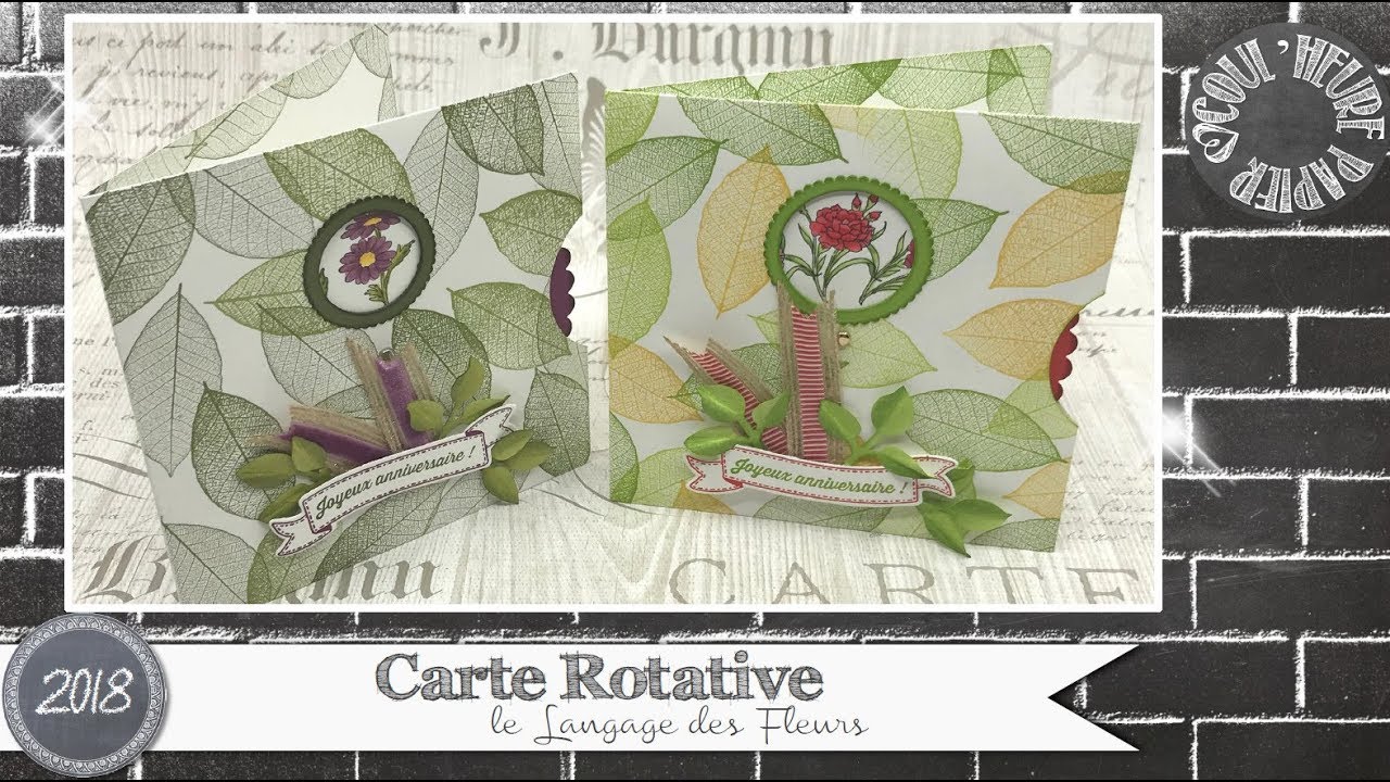 Vidéo-Tuto "Carte rotative * Le langage des fleurs" par Coul'Heure ...