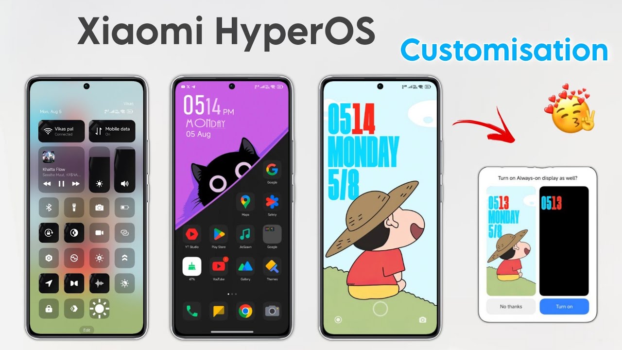 Xiaomi HyperOS Customisation Used Xiaomi HyperOS Themes Create A ...