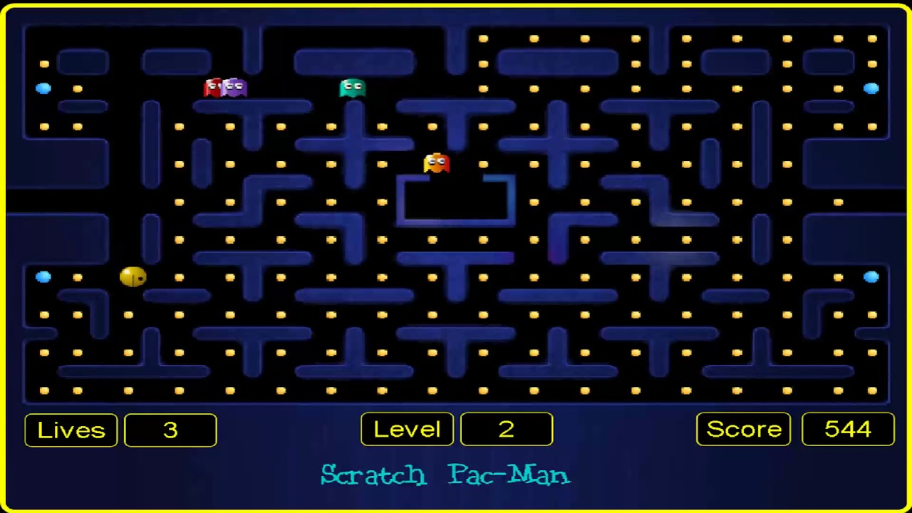 PacMan By ArnoHu PAC MAN CLONE VOLUME 15% BROWSER ONLINE ON Scratch MIT ...