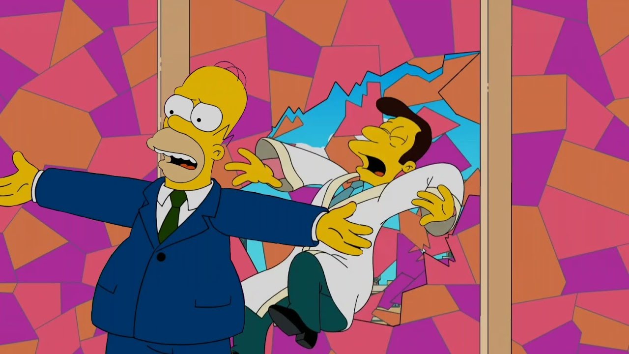 Homero golpea a el reverendo Alegría [HD] - YouTube