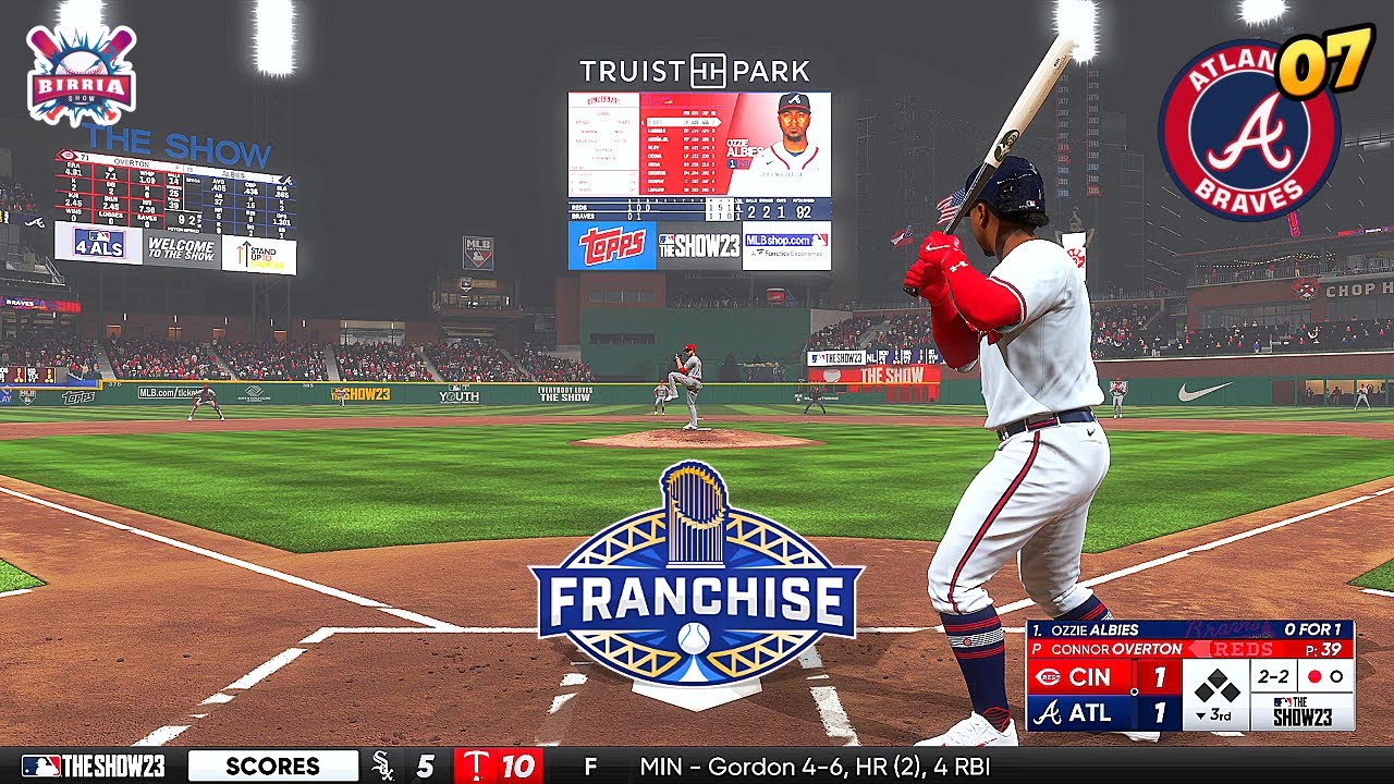 MLB The Show 23 Atlanta Braves vs Cincinnati Reds | Franchise Mode #7 ...
