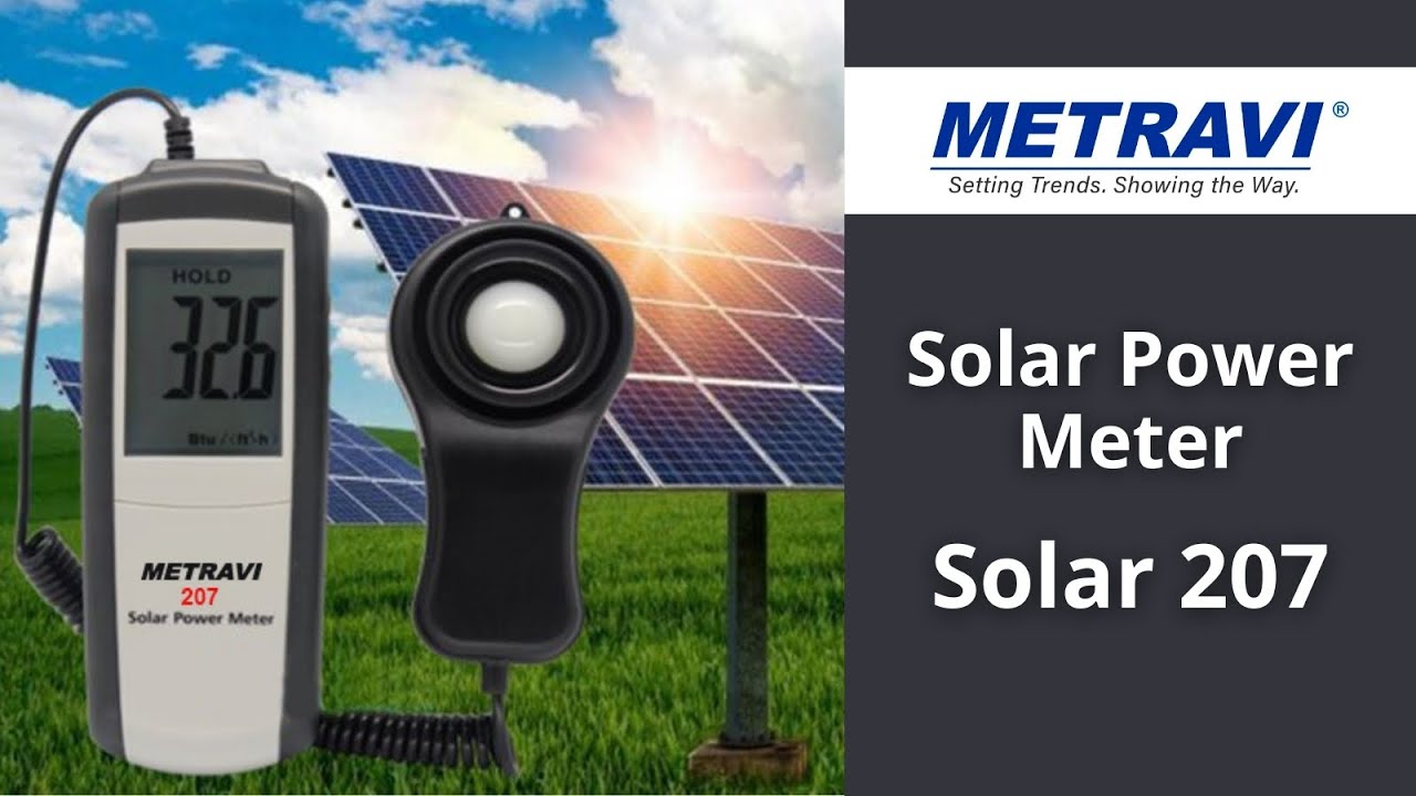 Metravi Solar 207 Solar Power Meter for measuring Sunlight Intensity ...