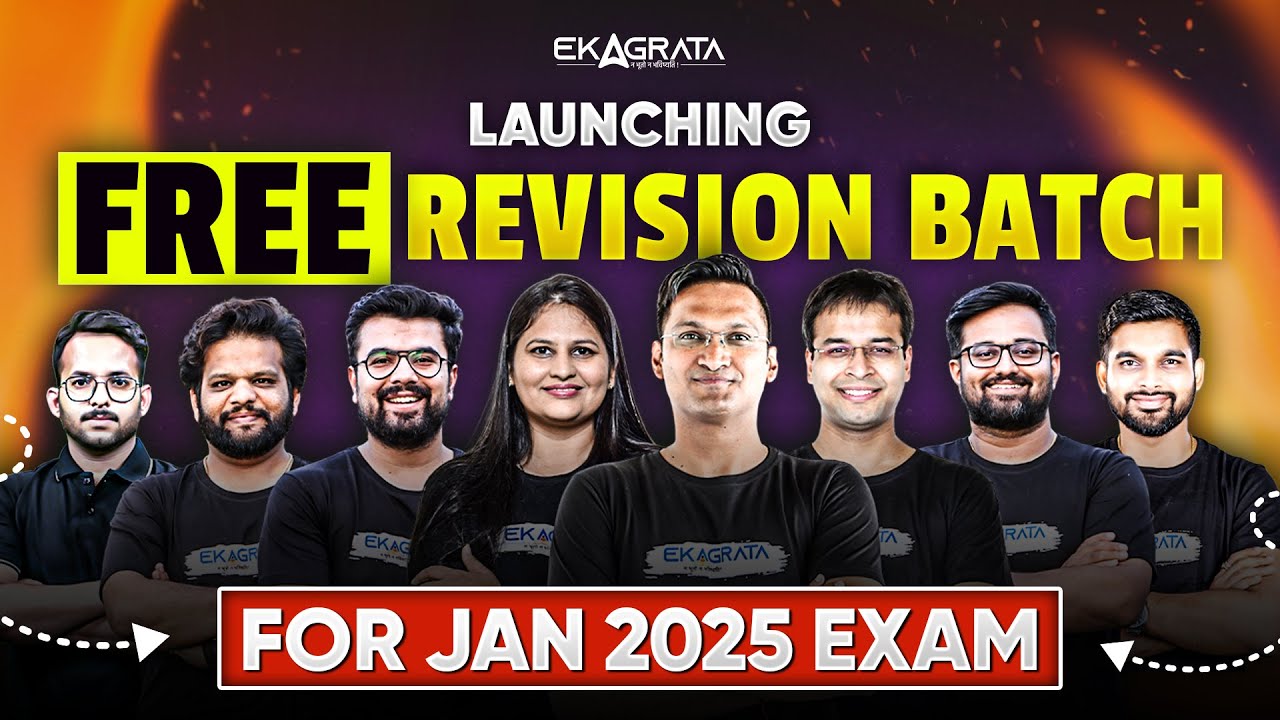 CA Exam Jan 2025 Free Revision Classes | CA Exam 2025 Complete Revision ...