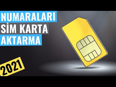TELEFONDAKİ NUMARALARI SİM KARTA AKTARMA