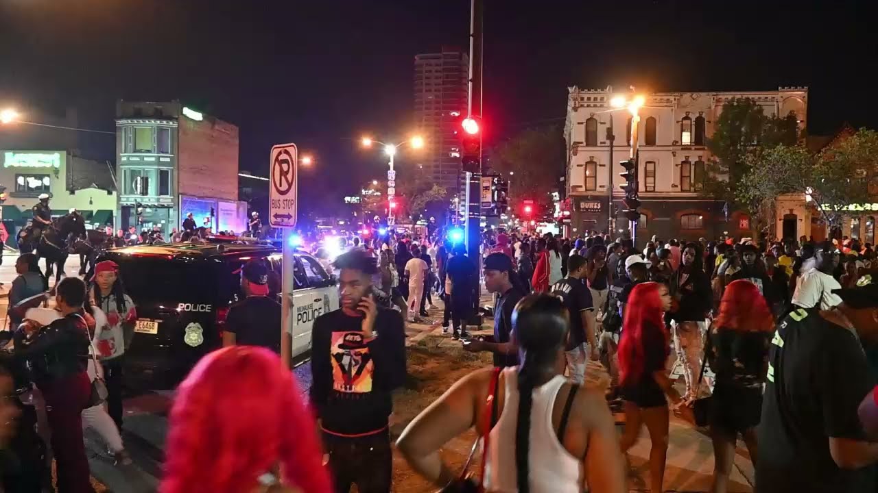 Milwaukee's Water Street, Night of June 19th 2021 - YouTube