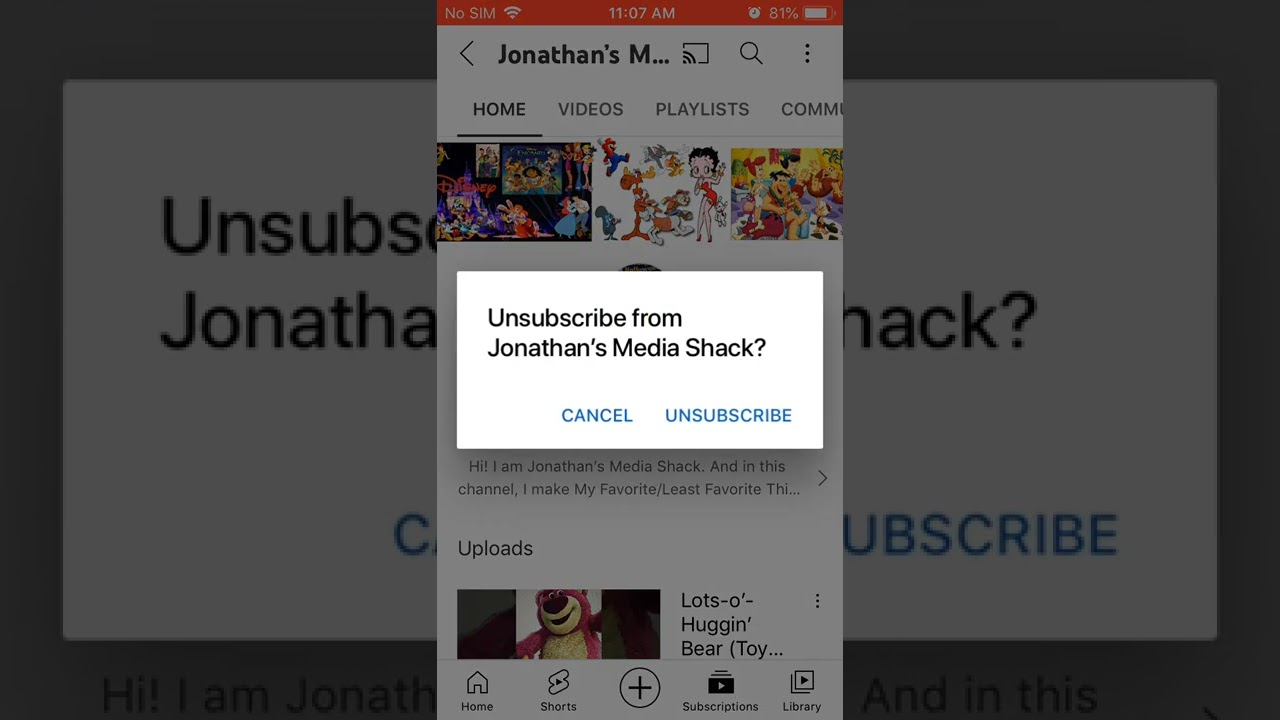 I Unsubscribe from @Jonathan’s Media Shack - YouTube