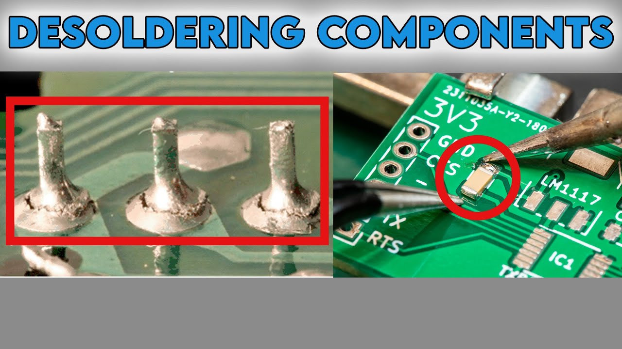 How to Desolder components from PCB with Soldering iron - YouTube
