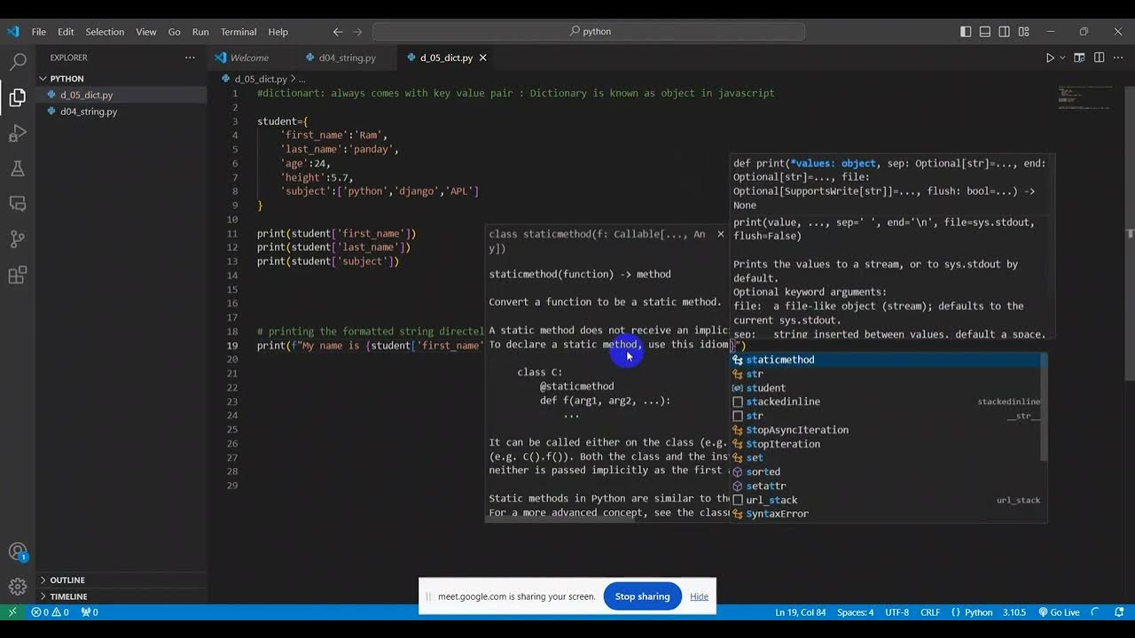 Day 05 Dictionary And Nesting List Dictionary In Python Youtube