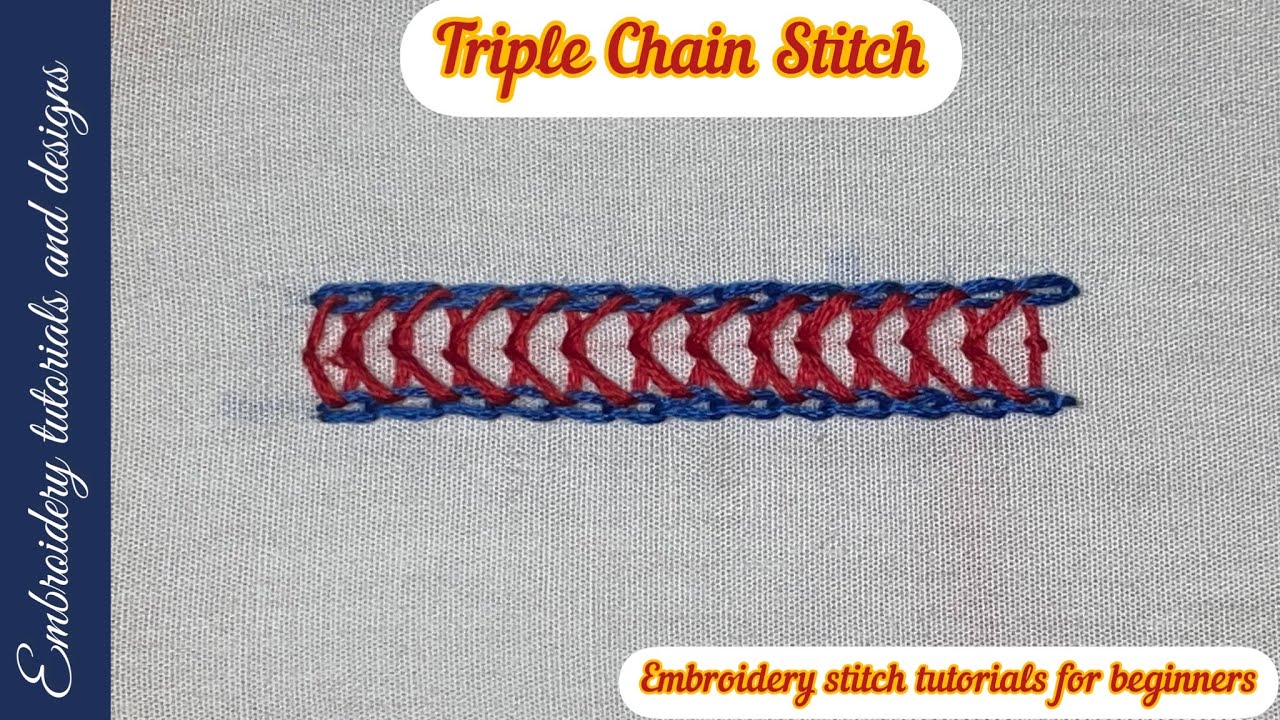 #98-Triple Chain stitch | How to do the #triplechain stitch I Chain ...