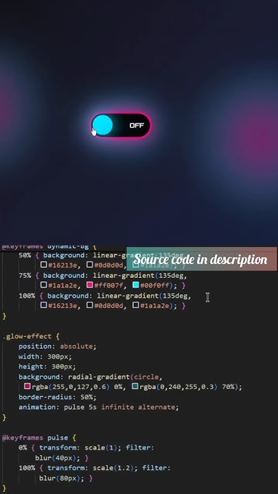 Power of CSS 🔥| Toggle Button CSS3 Futuristic Cyberpunk #codingshortvideo #trending#javascript # ...