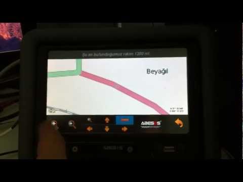 Koltuk Arkası TV, Abesis, IVOD70 Harita Navigasyon Ekranı