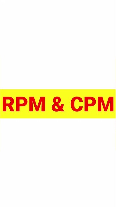 RPM और CPM क्या होता है | Rpm Or Cpm Full Form | Rpm or cpm kya hota hai - YouTube