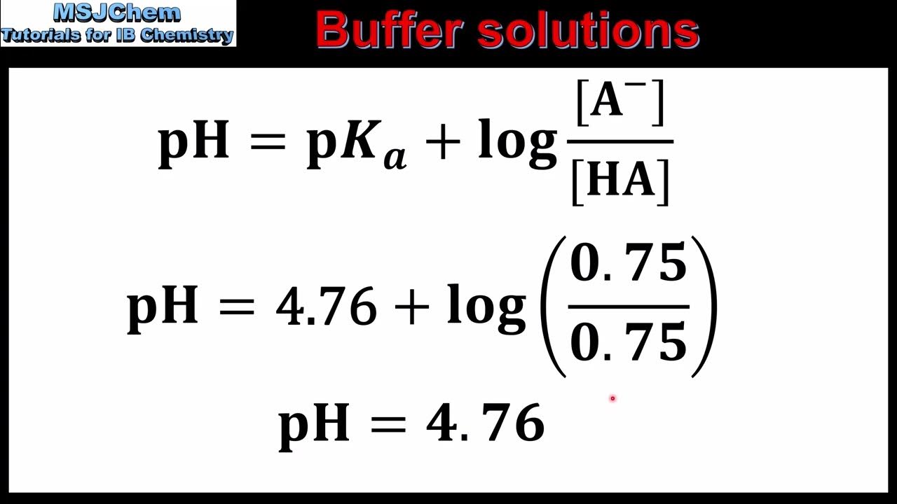 R3.1.17 Calculating the pH of a buffer solution (HL) - YouTube