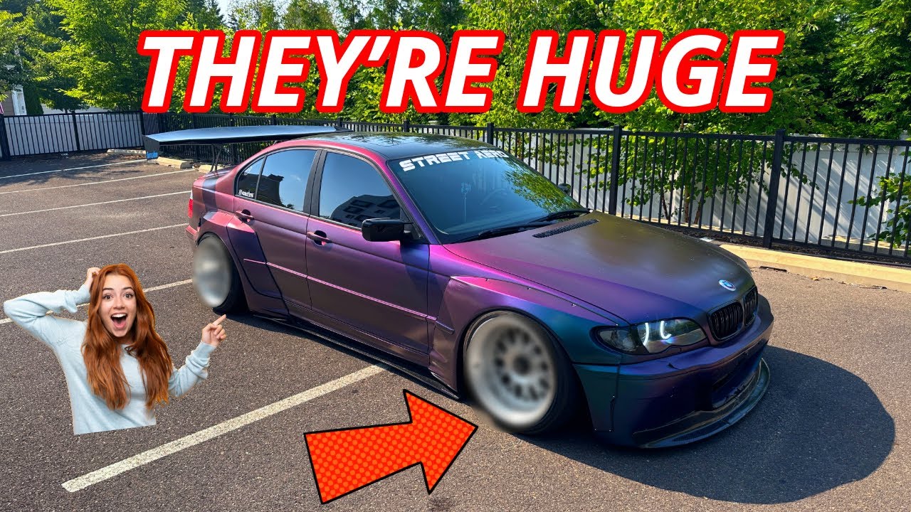 Widebody E46 Gets New Wheels - YouTube