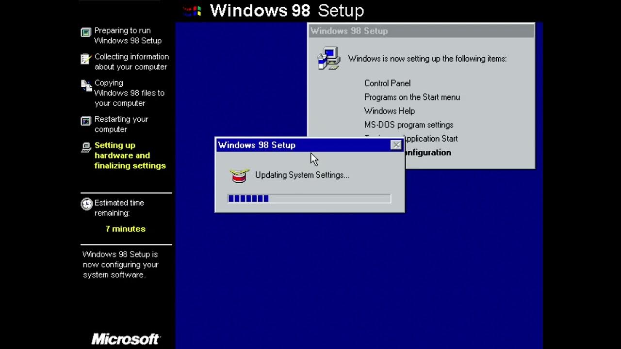 Installing Windows 98 Build 1720 - YouTube